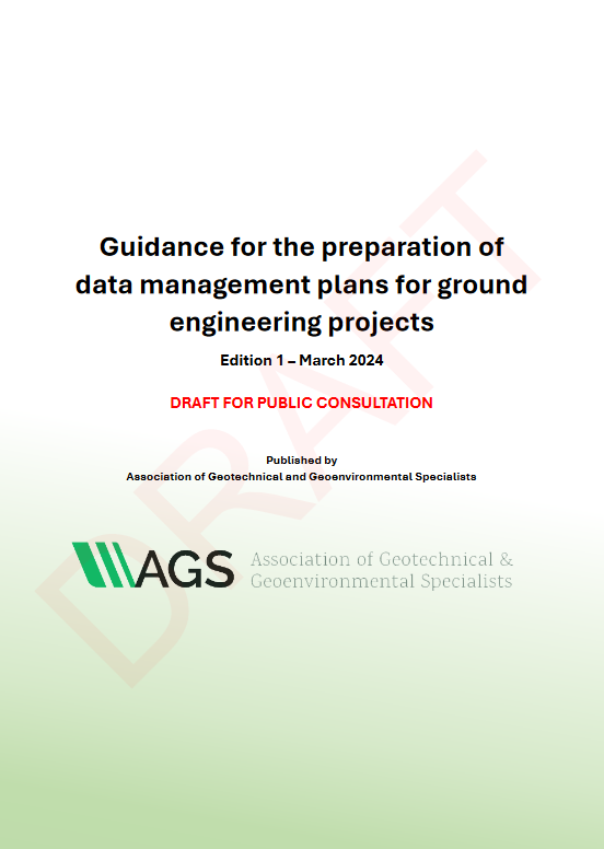 AGS – Association of Geotechnical and Geoenvironmental Specialists – Data Management Plans
